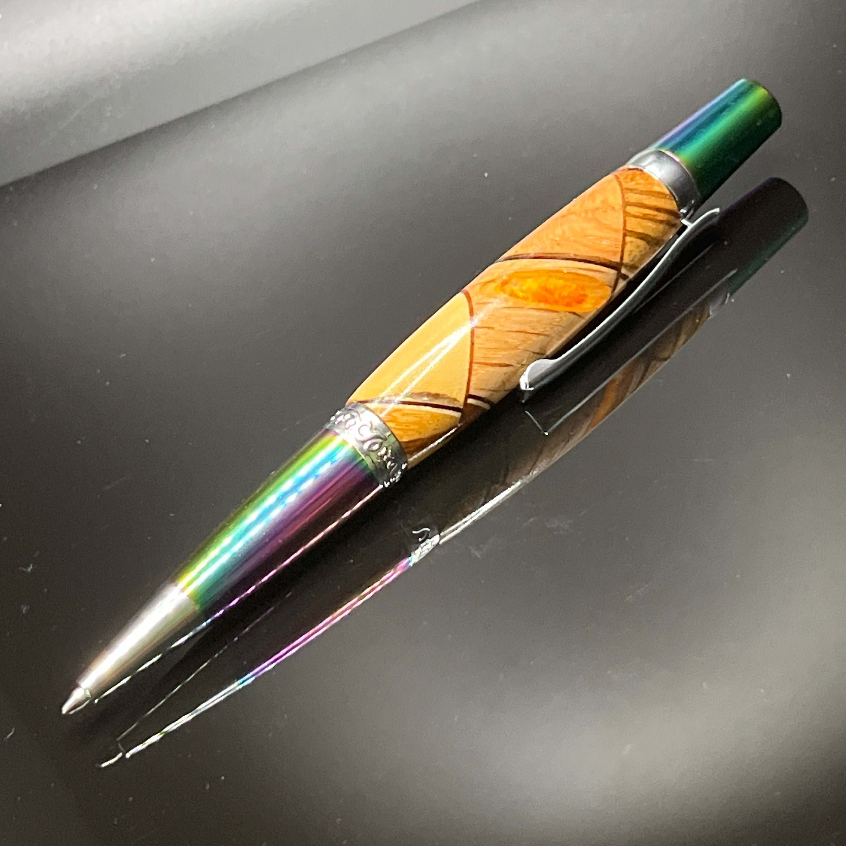 Handcrafted Elegant Prism Ballpoint Pen Multi Wood Chaos Design Color ...