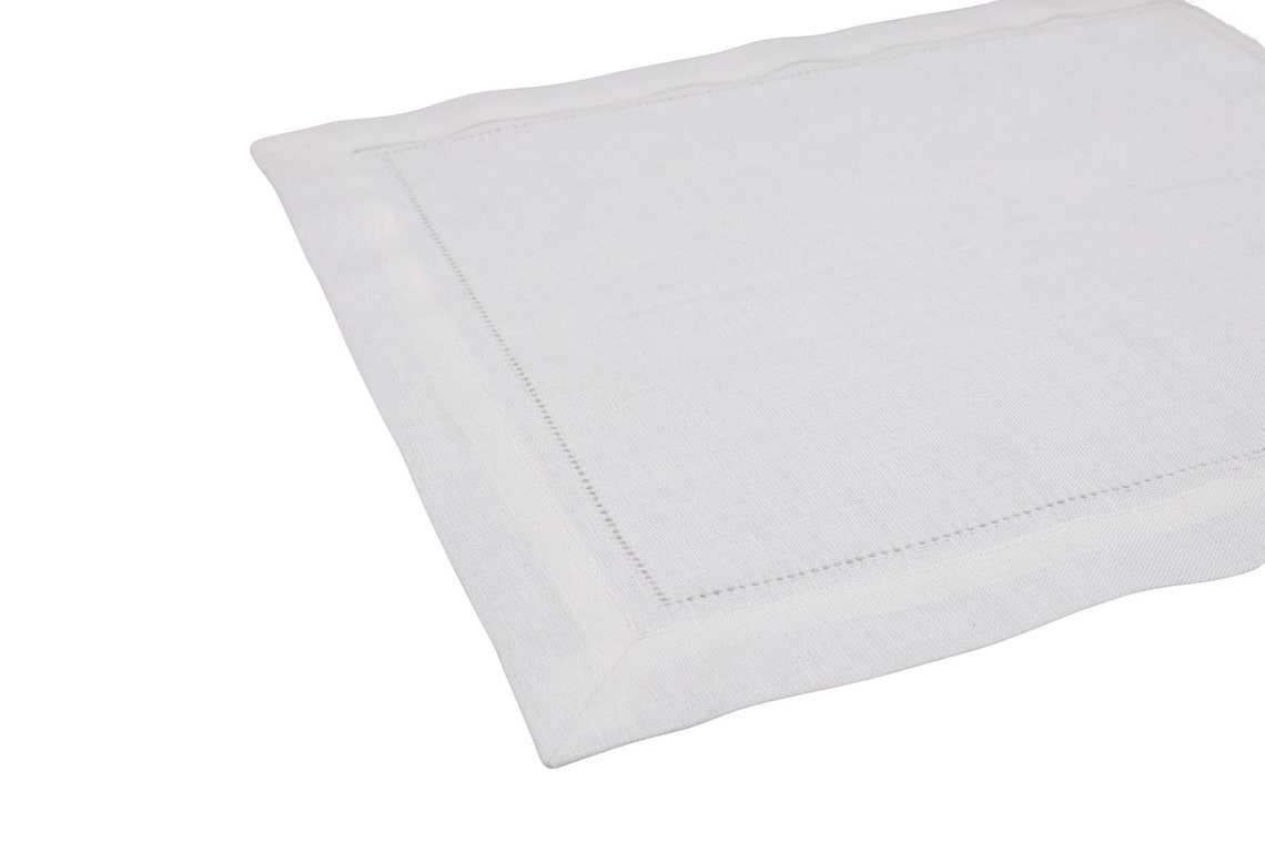 Natural Linen Tablecloth With Hemstitch, Rectangle. Linen Tablecloth ...