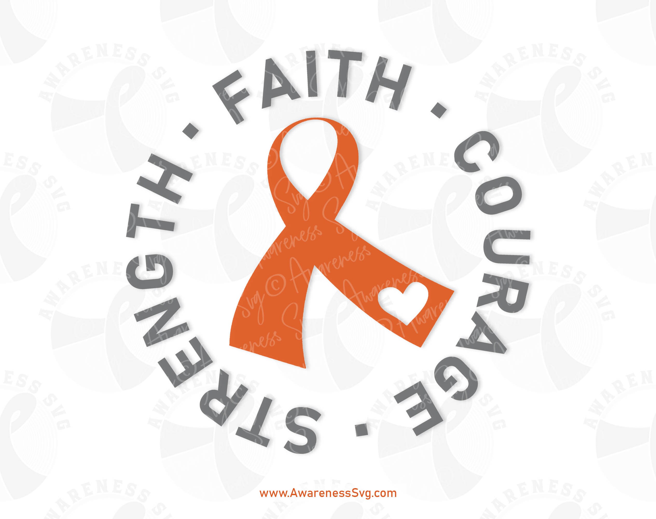 Orange Ribbon Copd Warrior Rsd Awareness Kidney Cancer Png Adhd ...