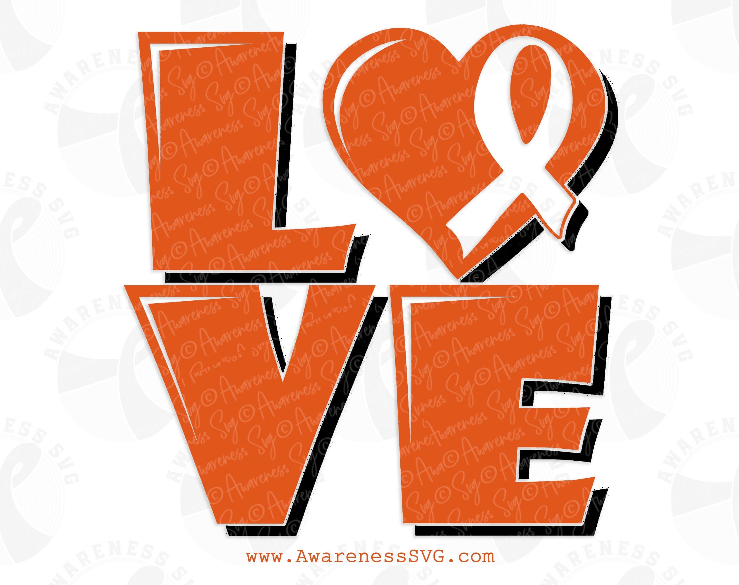 Orange Ribbon Copd Warrior Rsd Awareness Kidney Cancer Png Adhd ...