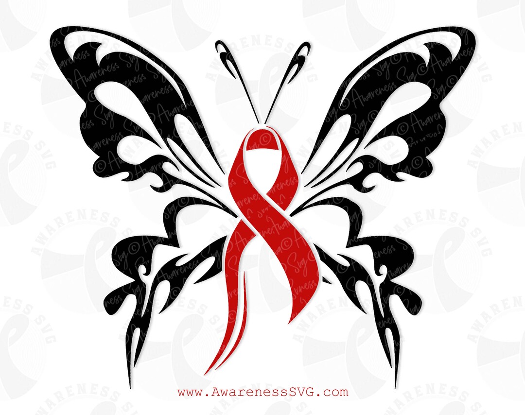 Blood Cancer Ribbon Svg, Stroke Survivor Svg, HIV AIDS, Cardiovascular ...