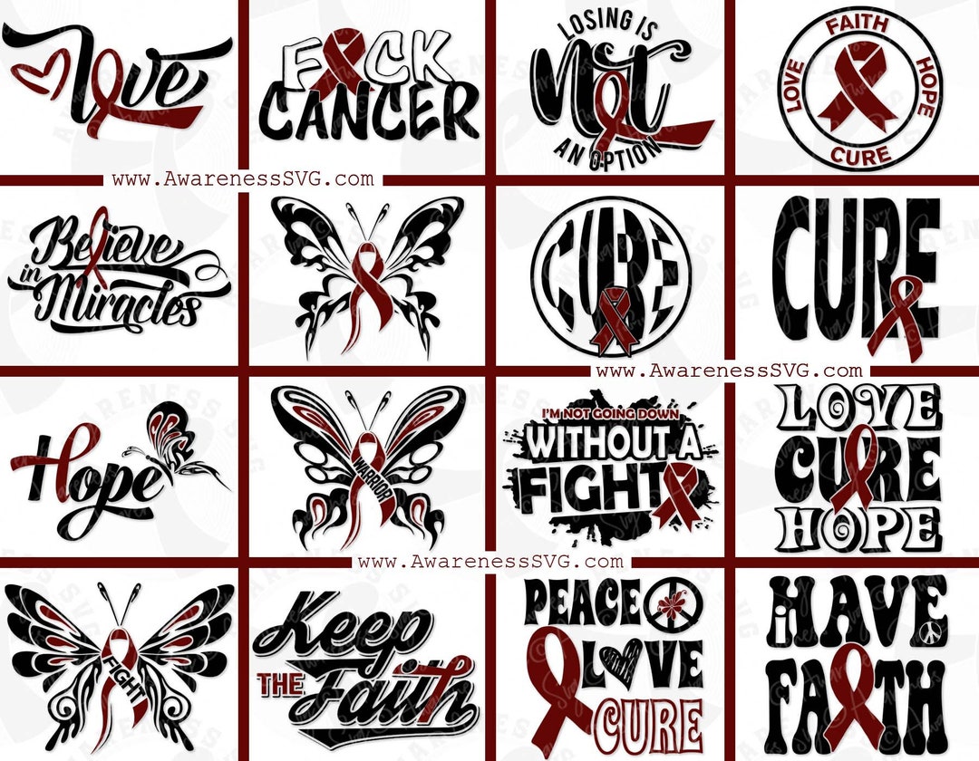 Head and Neck Cancer, Oral Cancer Svg, Sickle Cell Svg, Multiple ...