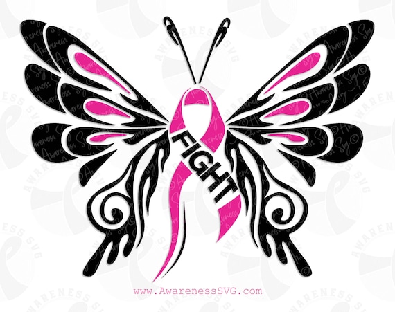 Breast Cancer Butterfly Svg Breast Cancer Svg Png Survivor | Etsy