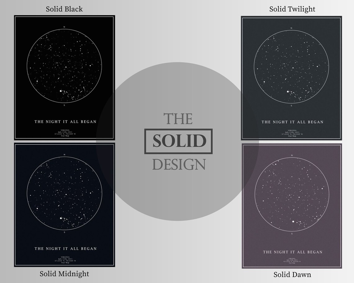 Custom Star Map Custom Sky Chart Starmap Skychart | Etsy