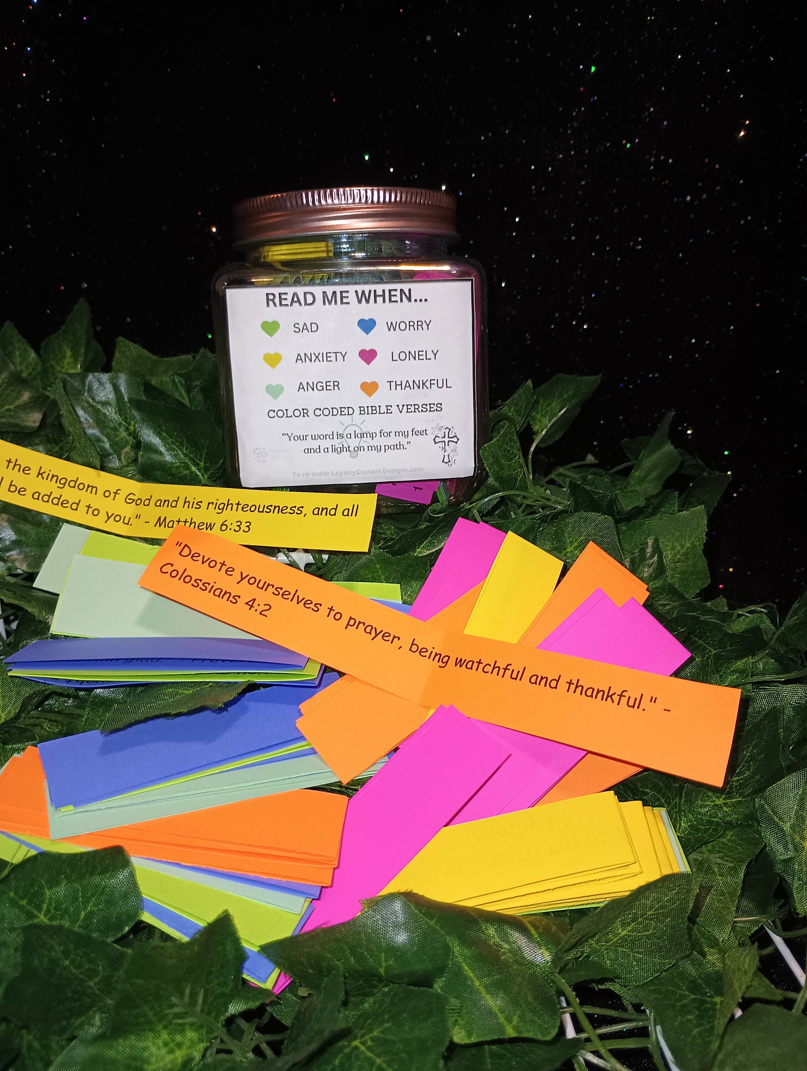 Read Me When Jars, Color Coded Bible Verse, Scripture Jars, Christian ...