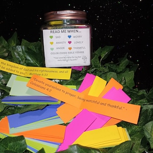 Read Me When Jars, Color Coded Bible Verse, Scripture Jars, Christian ...