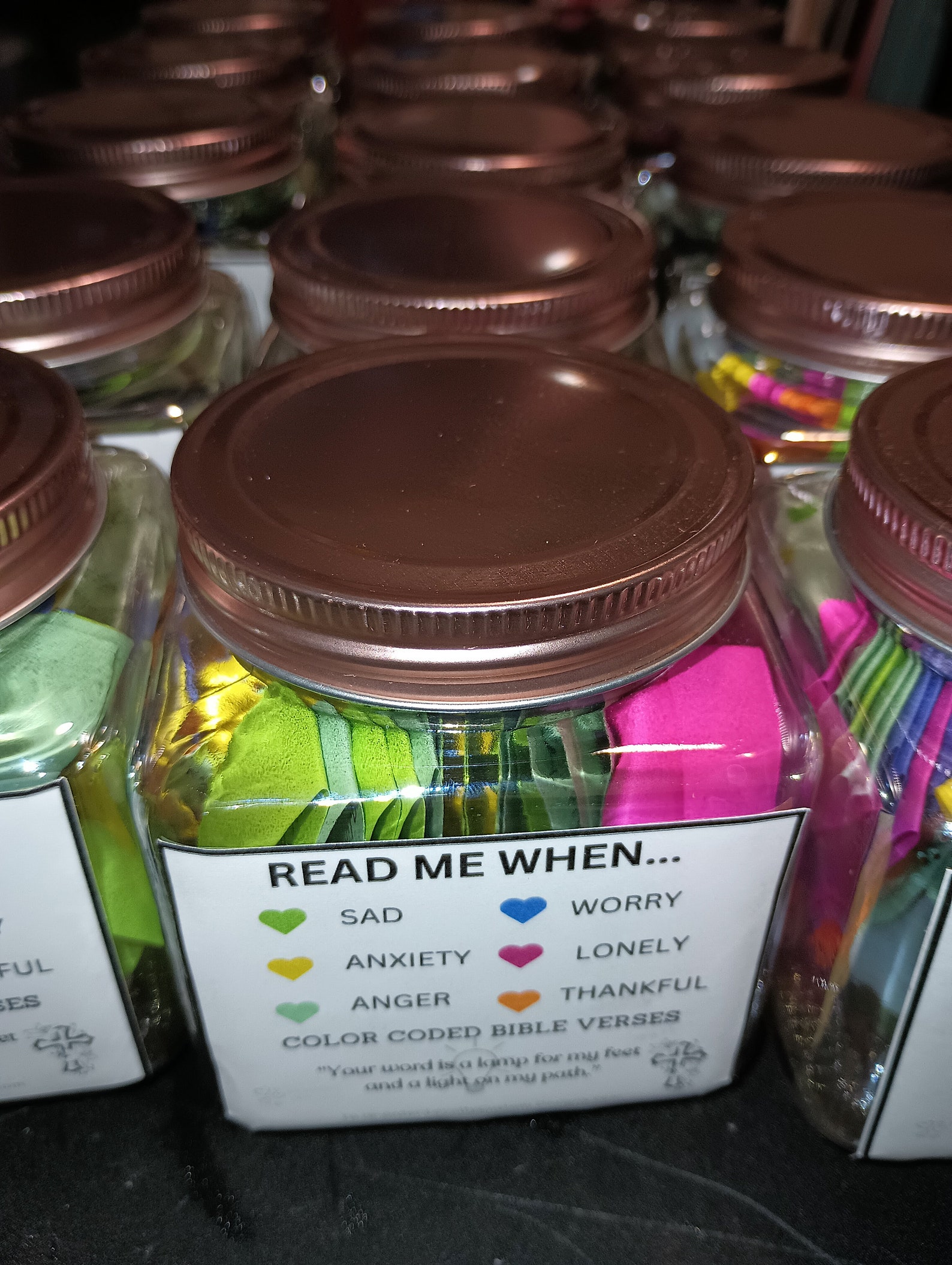 Read Me When Jars, Color Coded Bible Verse, Scripture Jars, Christian ...