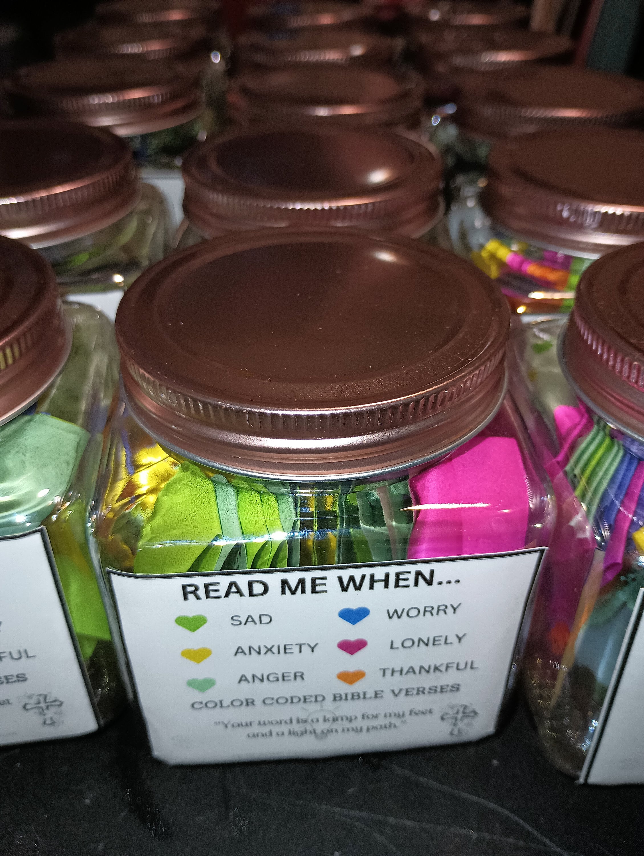 Read Me When Jars, Color Coded Bible Verse, Scripture Jars, Christian ...