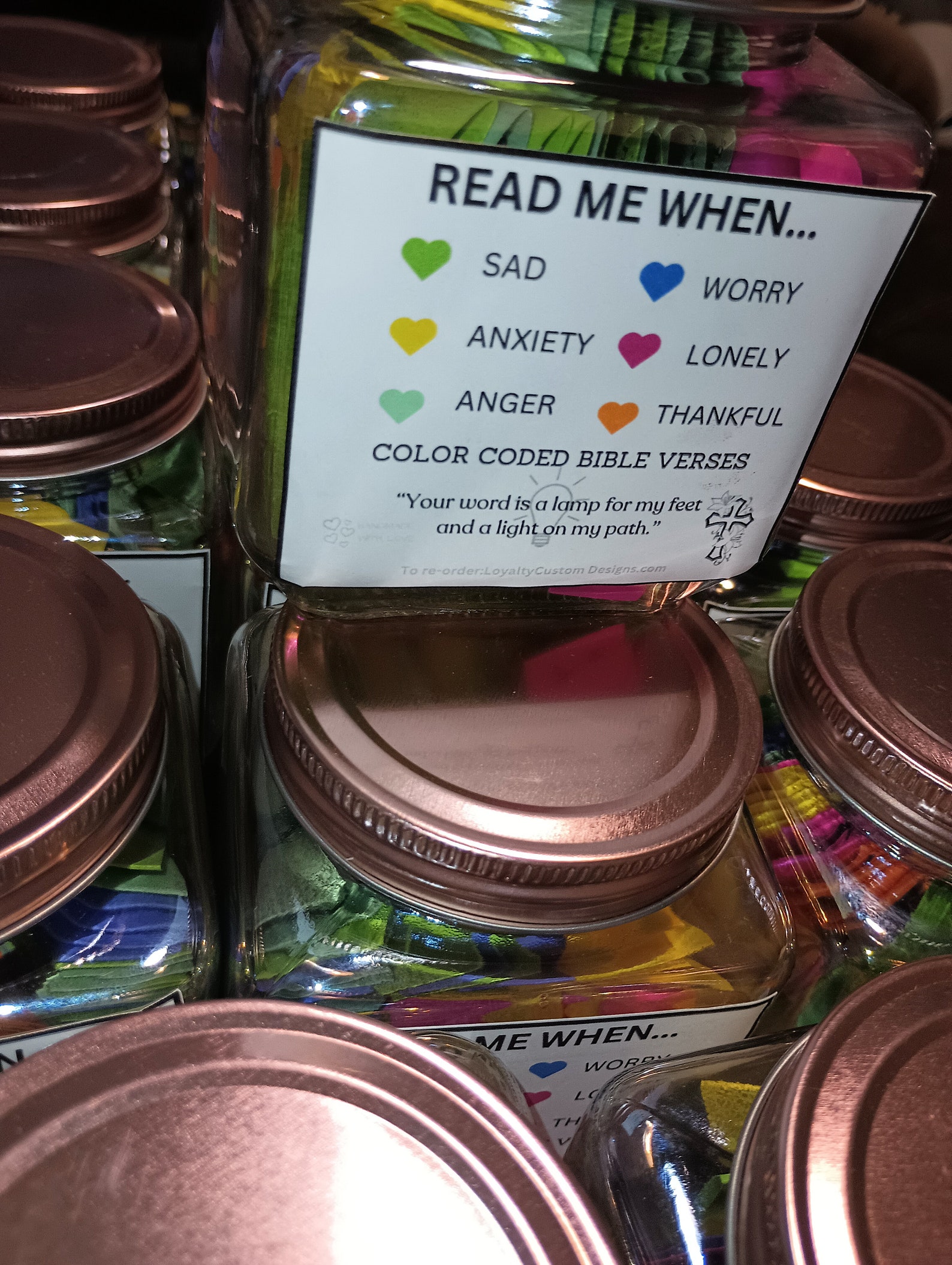 Read Me When Jars, Color Coded Bible Verse, Scripture Jars, Christian ...