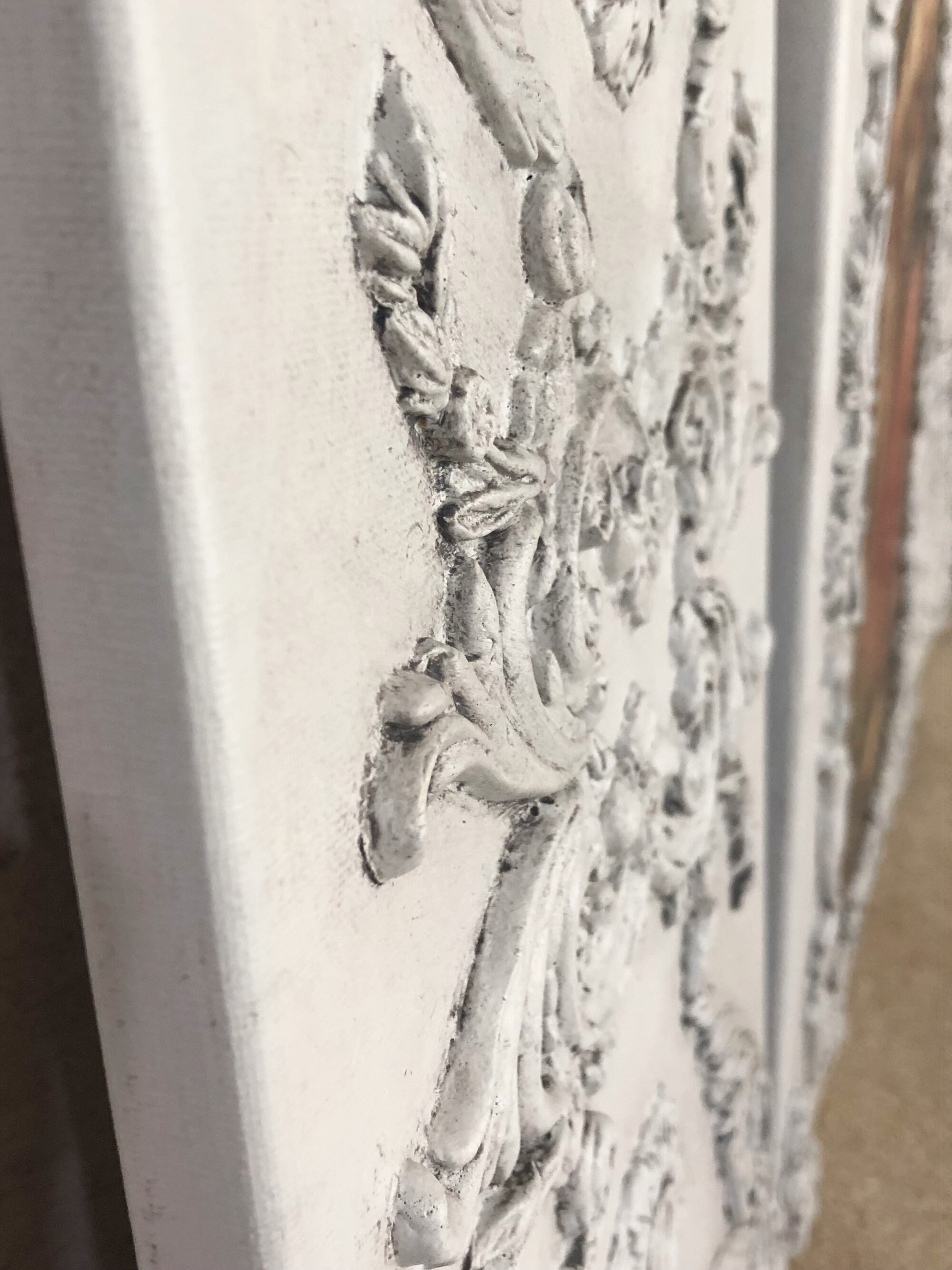 Three Panel French Wall Art Panels With Decorative Moldings / Victorian ...