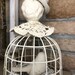 Whimsical Doll Head on Bird Cage With Pearl Birds Nest / - Etsy