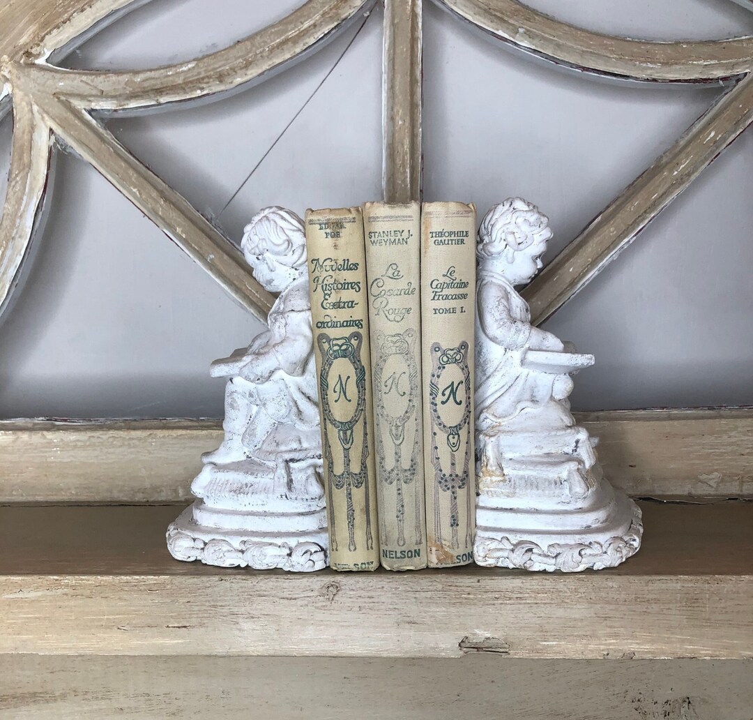 Vintage Girl Reading Book Bookends / Nursery Bookends / Children's ...