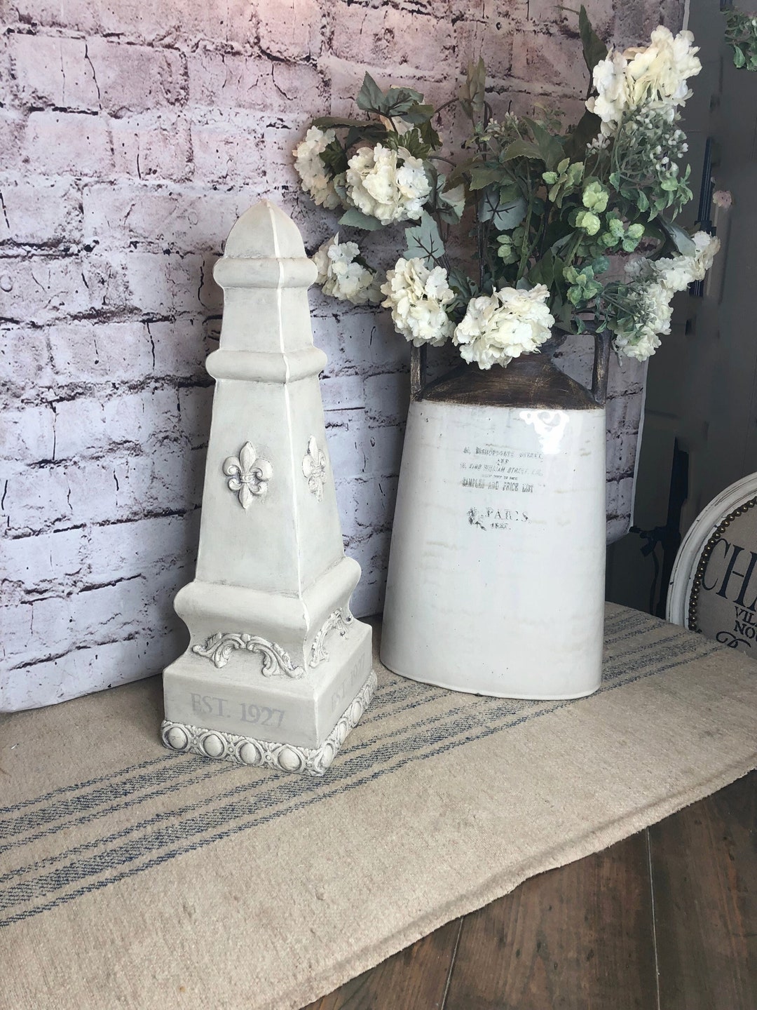 Large French Tabletop Finial With Fleur De Lis Designs - Etsy