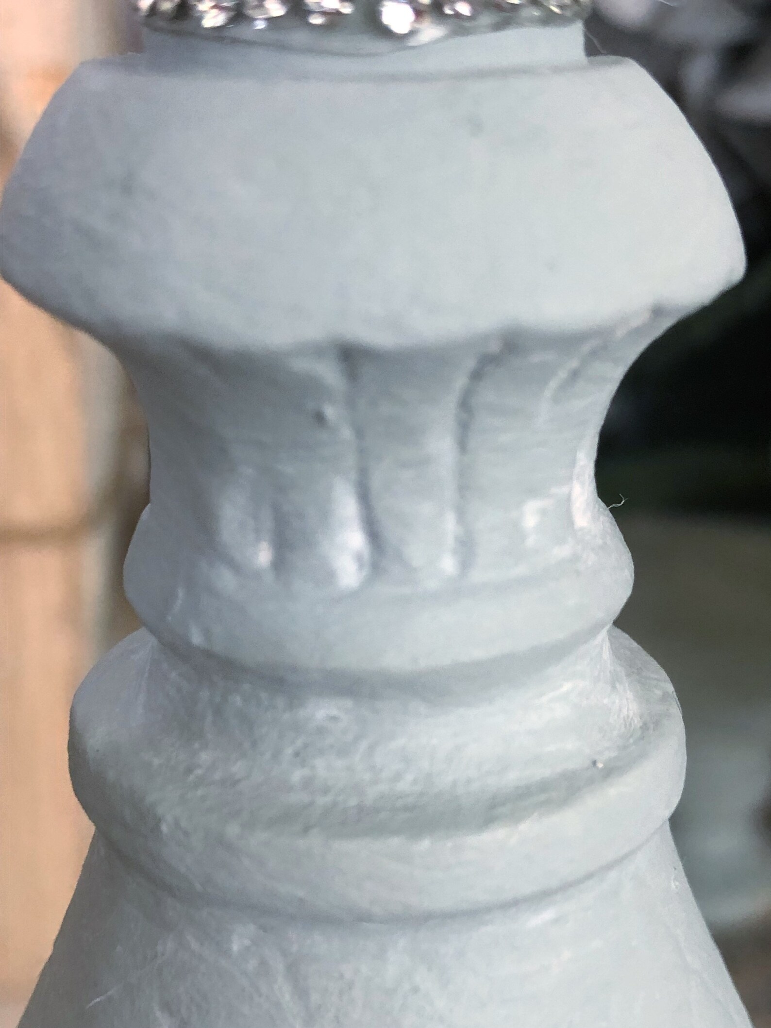 Blue French Finial With Rhinestones / Metal Finial / Tabletop - Etsy