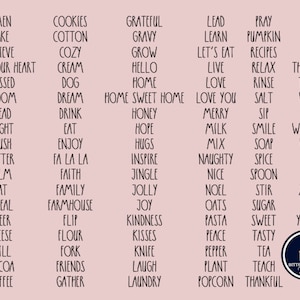 101 Rae Dunn Inspired Word Bundle, PNG, Sublimation Design, Digital ...