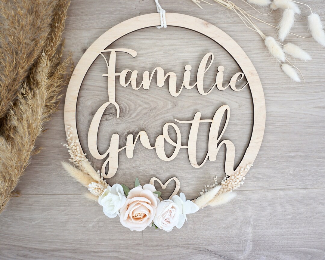 Family Sign / Personalized Wooden Sign / Wedding / Family Name With ...