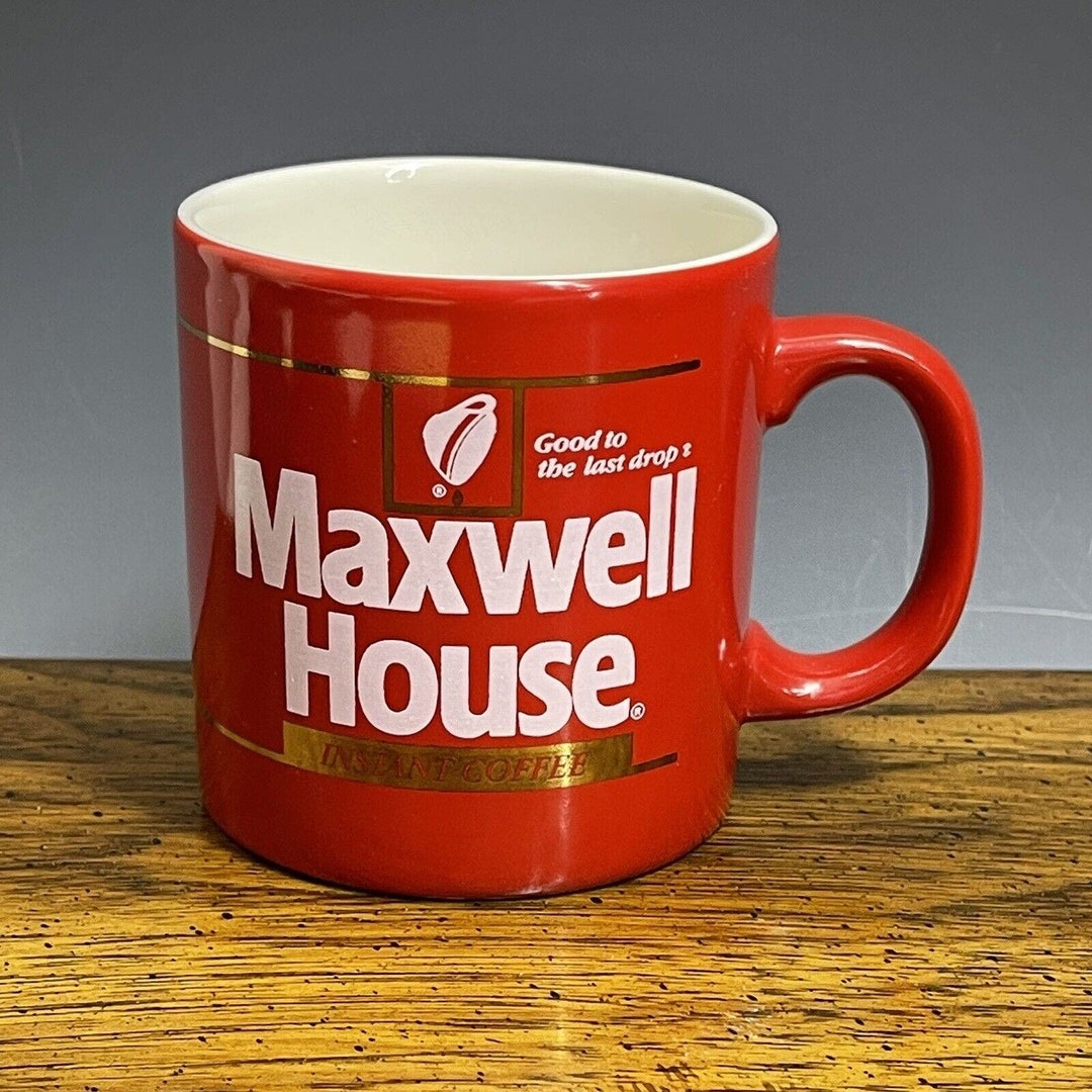Instant Maxwell House Coffee Cup Mug 8oz Red Made in England - Etsy