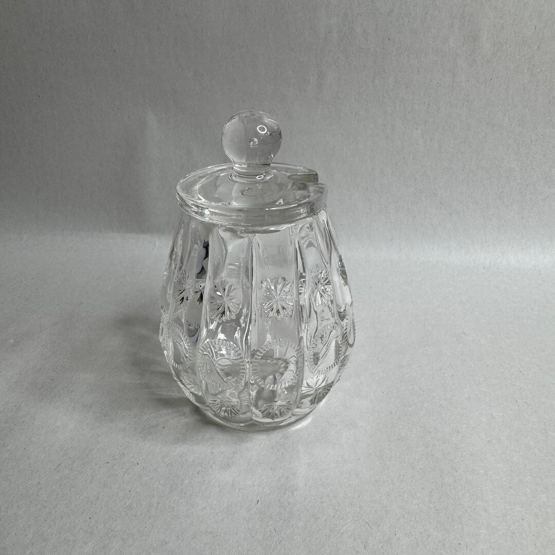 Vintage Dalzell Gilmore EAPG Glass Jam Jelly Jar Late 1800's Priscilla ...