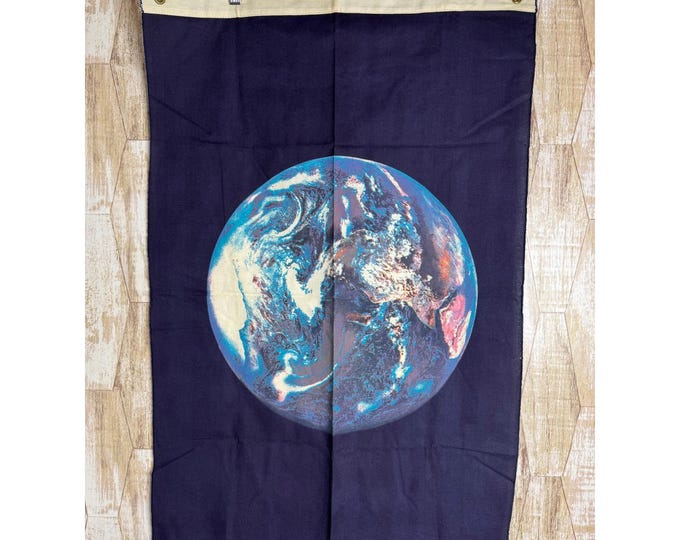 Earth Flag Blue Planet Earth Day Banner Vintage Grommets - Etsy Italia