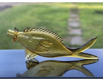 Amber Glass Fish Bottle - Etsy