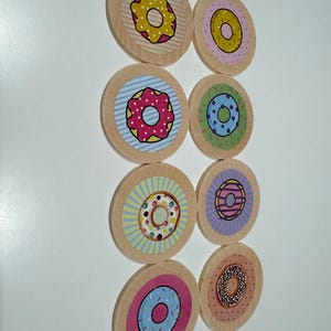 Educational Wooden Donuts Matching Memory Game, Sensory Bin Flisat ...