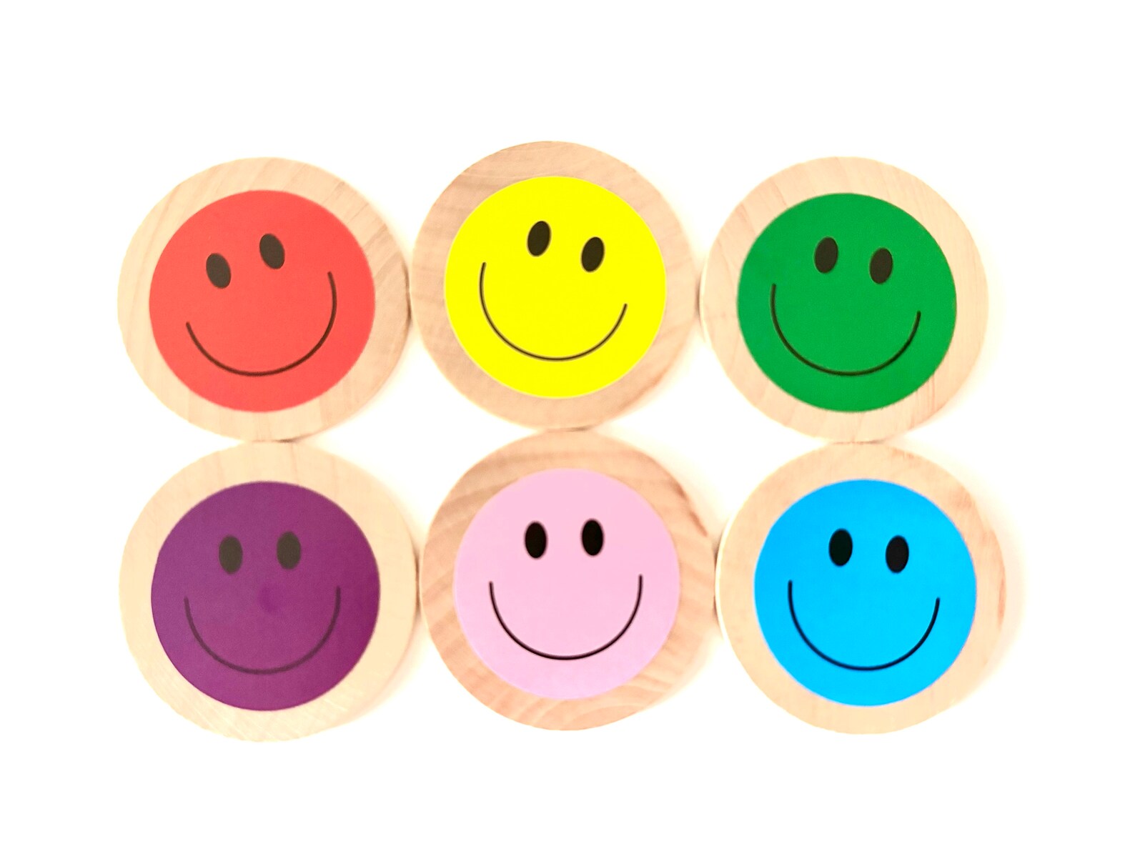 Educational Rainbow Smiley Face Colors Matching Memory Game - Etsy UK