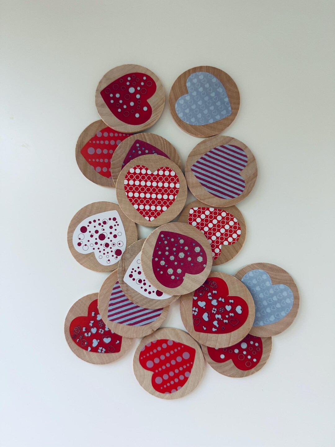 Educational Valentines Hearts Cute Animal Matching Memory Game, Sensory ...