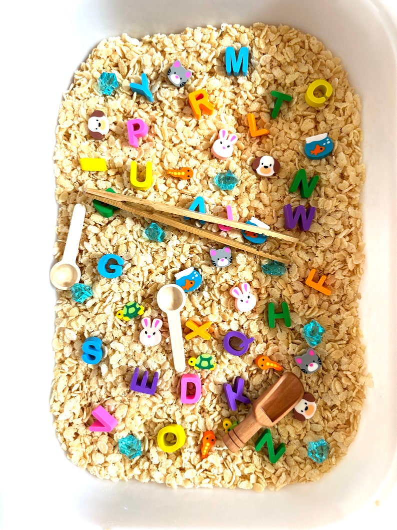 Alphabets and Animals Rainbow Sensory Bin - Etsy