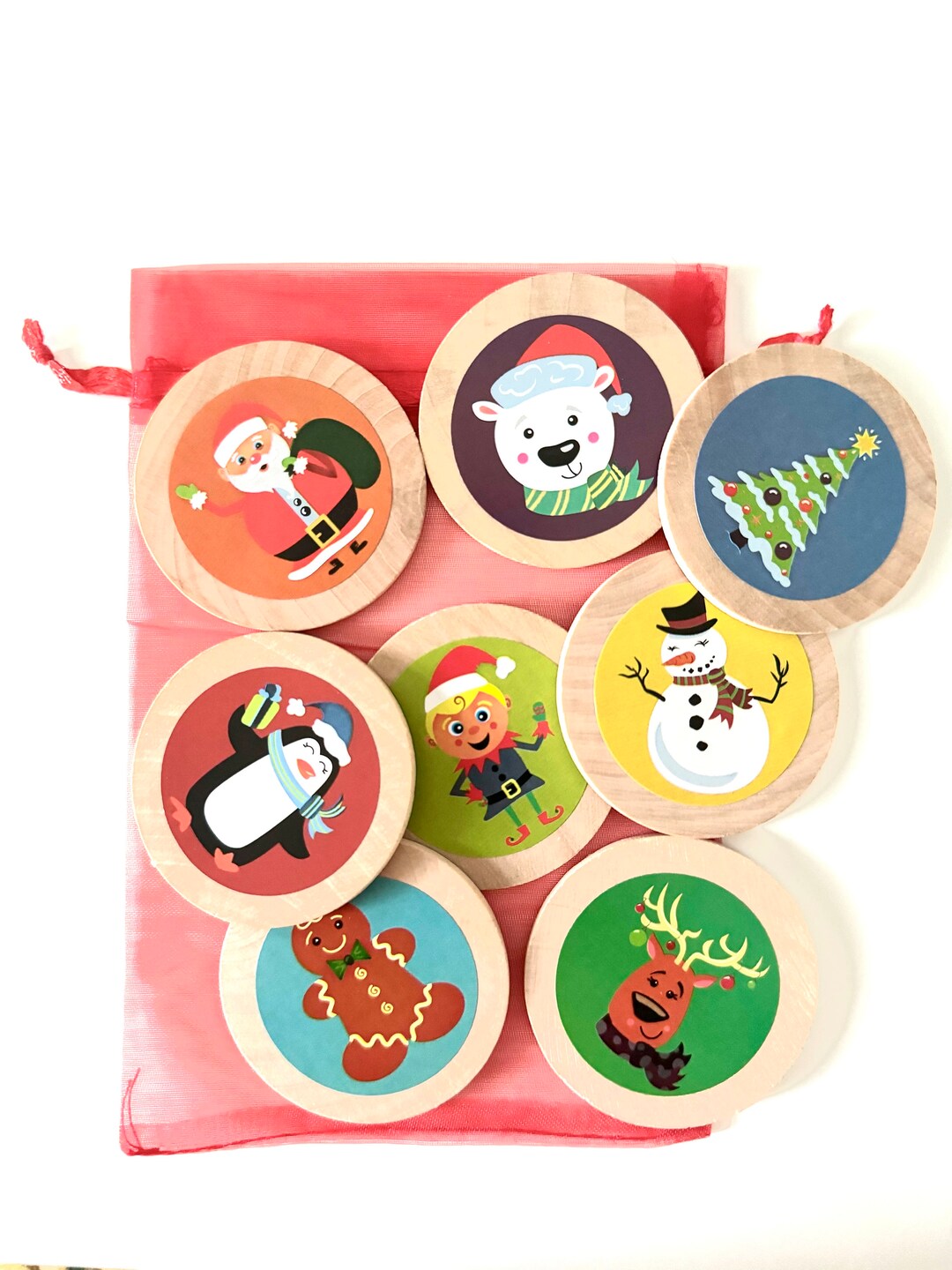 Educational Christmas Holiday Santa Matching Memory Game, Sensory Bin ...