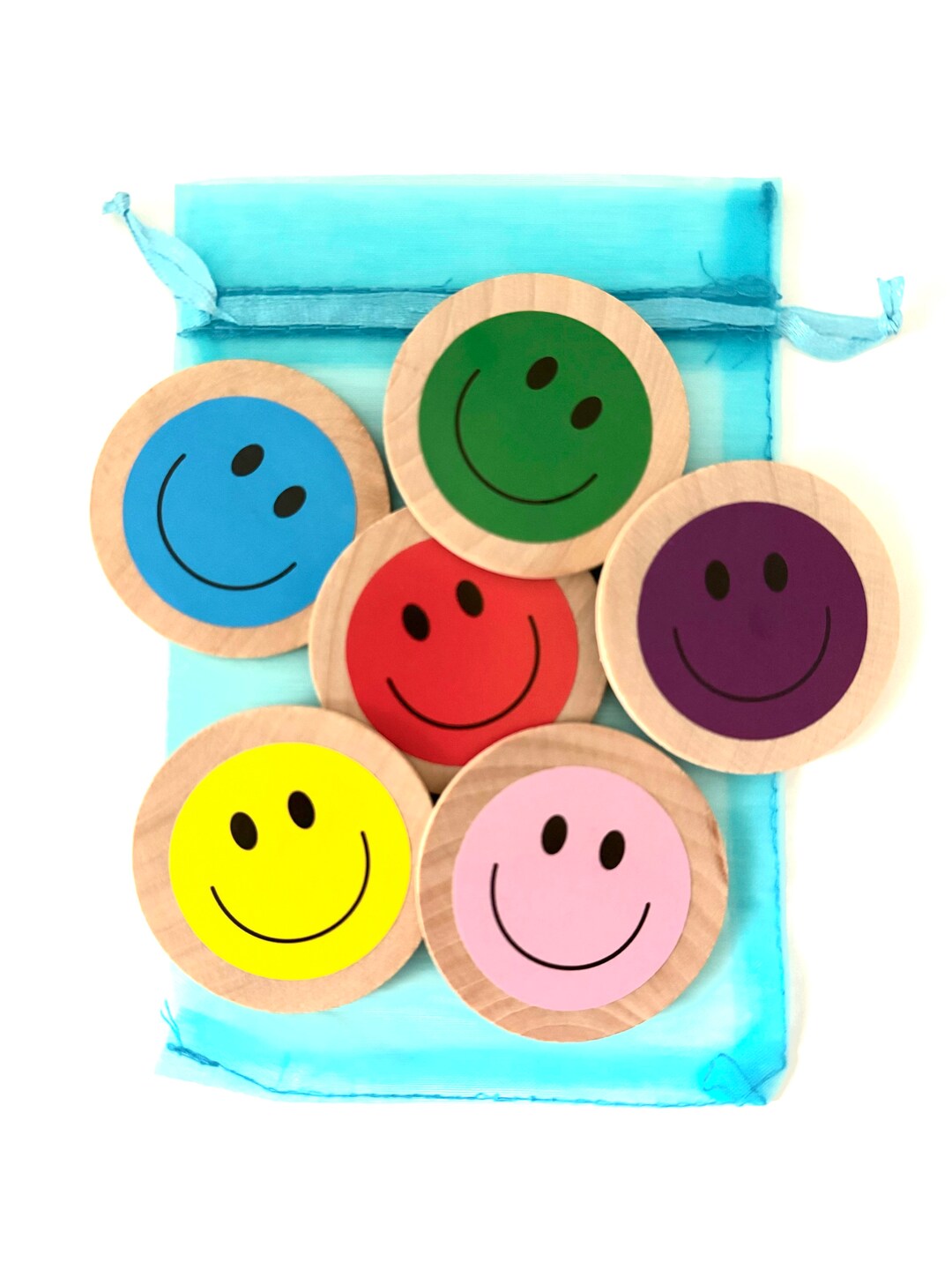 Educational Rainbow Smiley Face Colors Matching Memory Game, Sensory ...