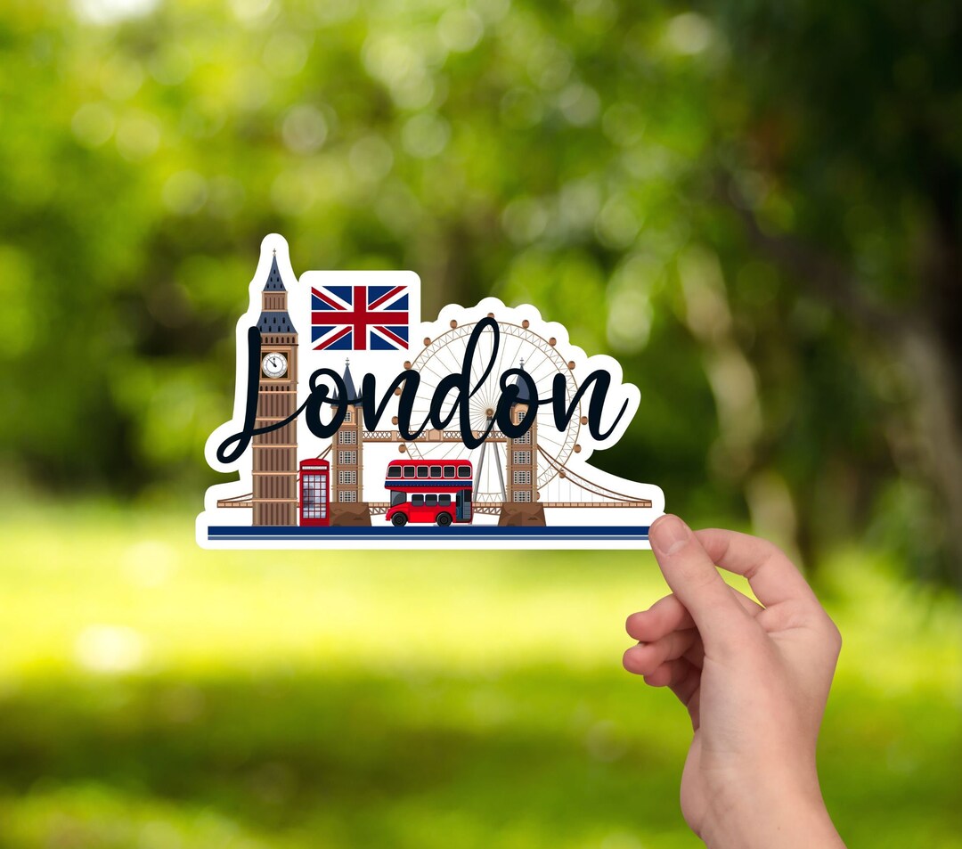 London Sticker London Laptop Decal London Cityscape Vinyl - Etsy