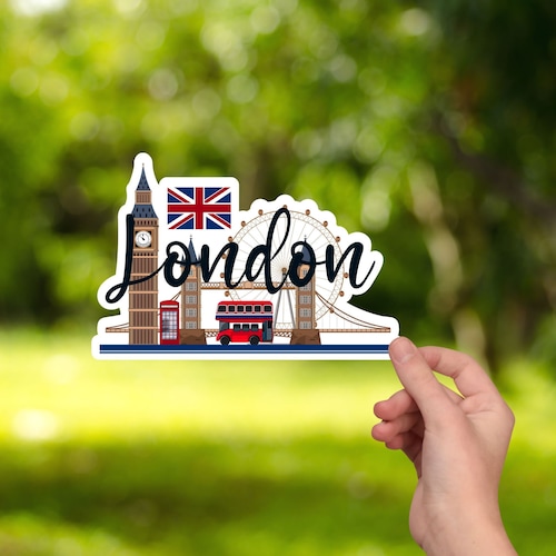 London Sticker London Laptop Decal London Cityscape Vinyl - Etsy