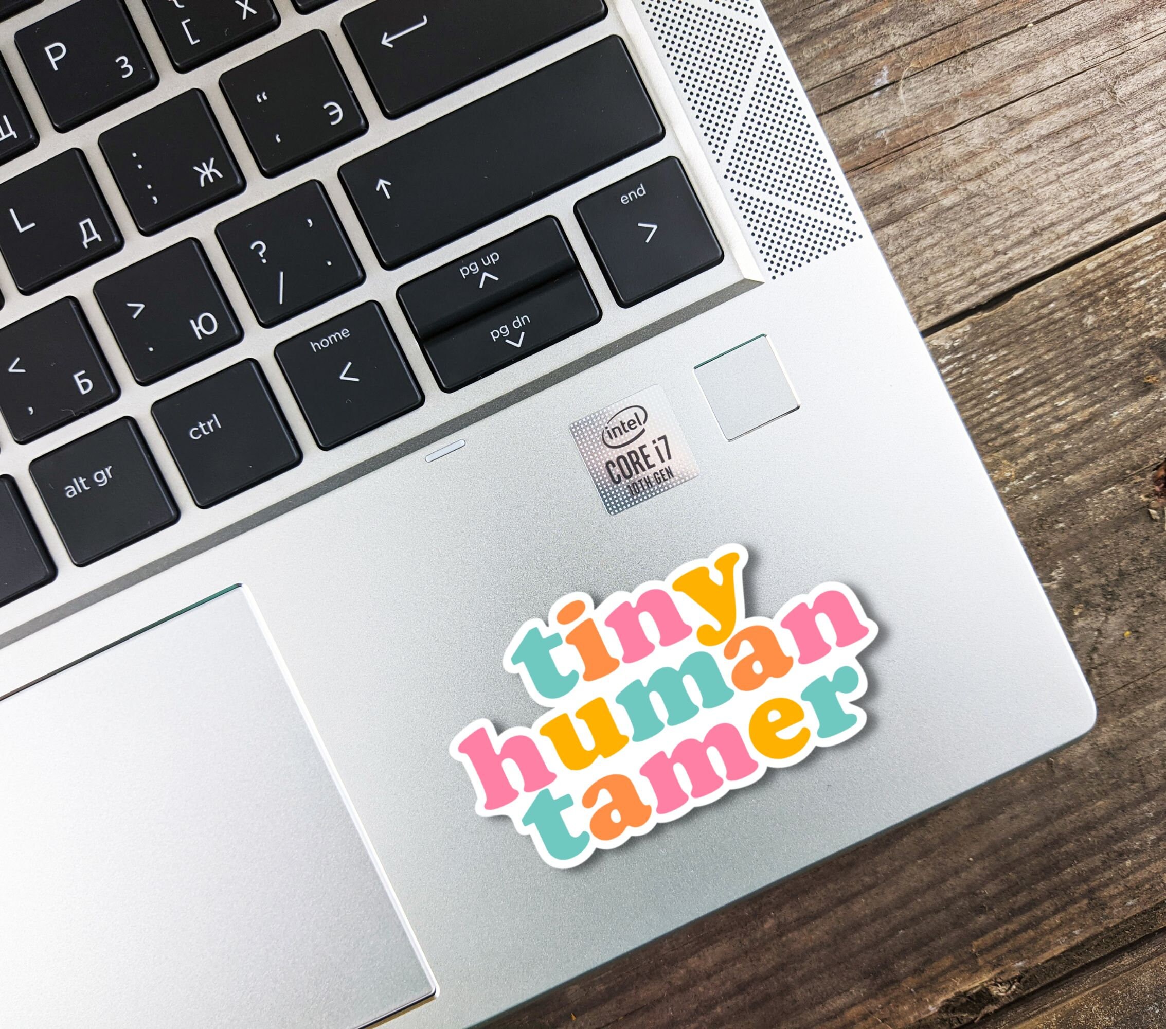 Tiny Human Tamer Sticker Teacher Laptop Stickers Teacher - Etsy