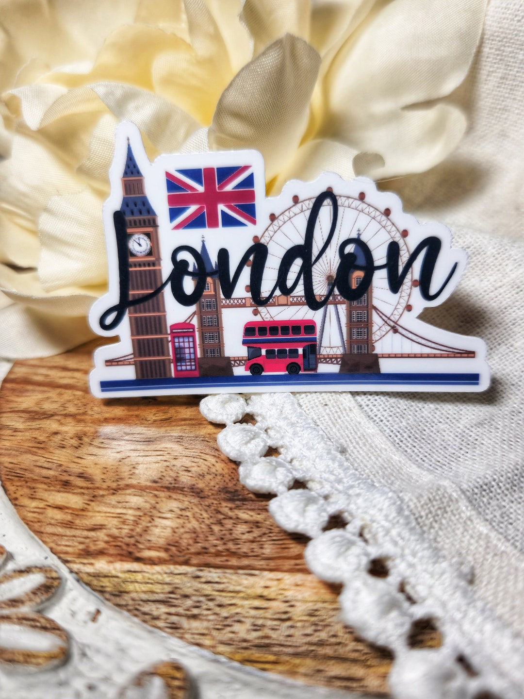 London Sticker, London Laptop Decal, London Cityscape Vinyl Sticker for ...
