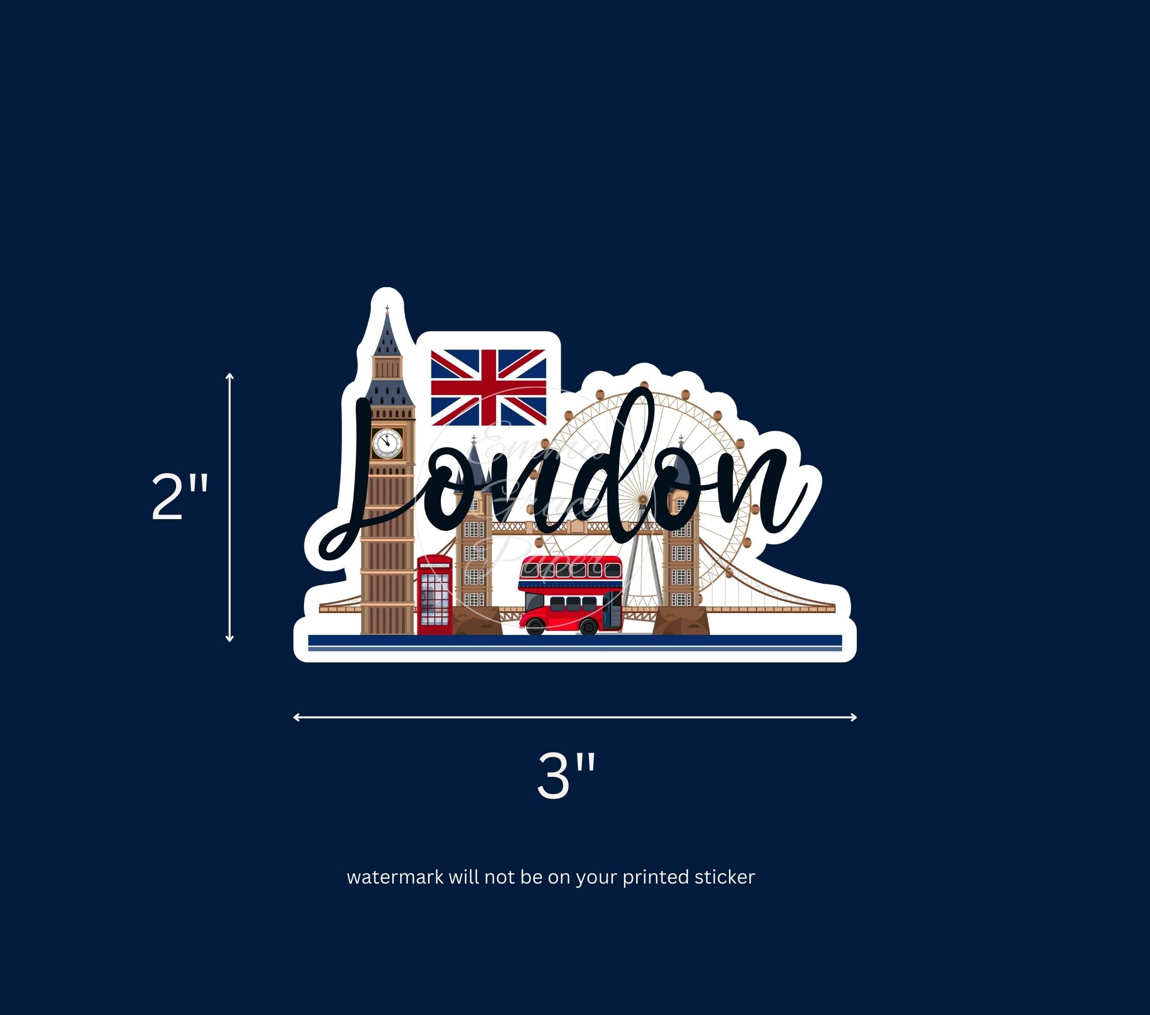 London Sticker London Laptop Decal London Cityscape Vinyl - Etsy