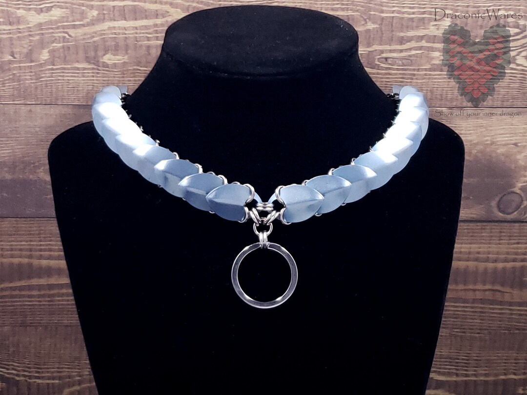 Light Blue Titanium Dragon Scale Choker - Etsy