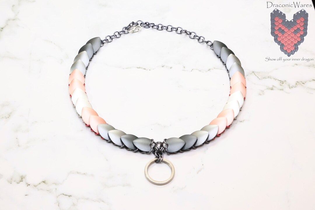 Demigirl Pride Dragon Scale Choker - Premium Anodized Aluminum - Etsy