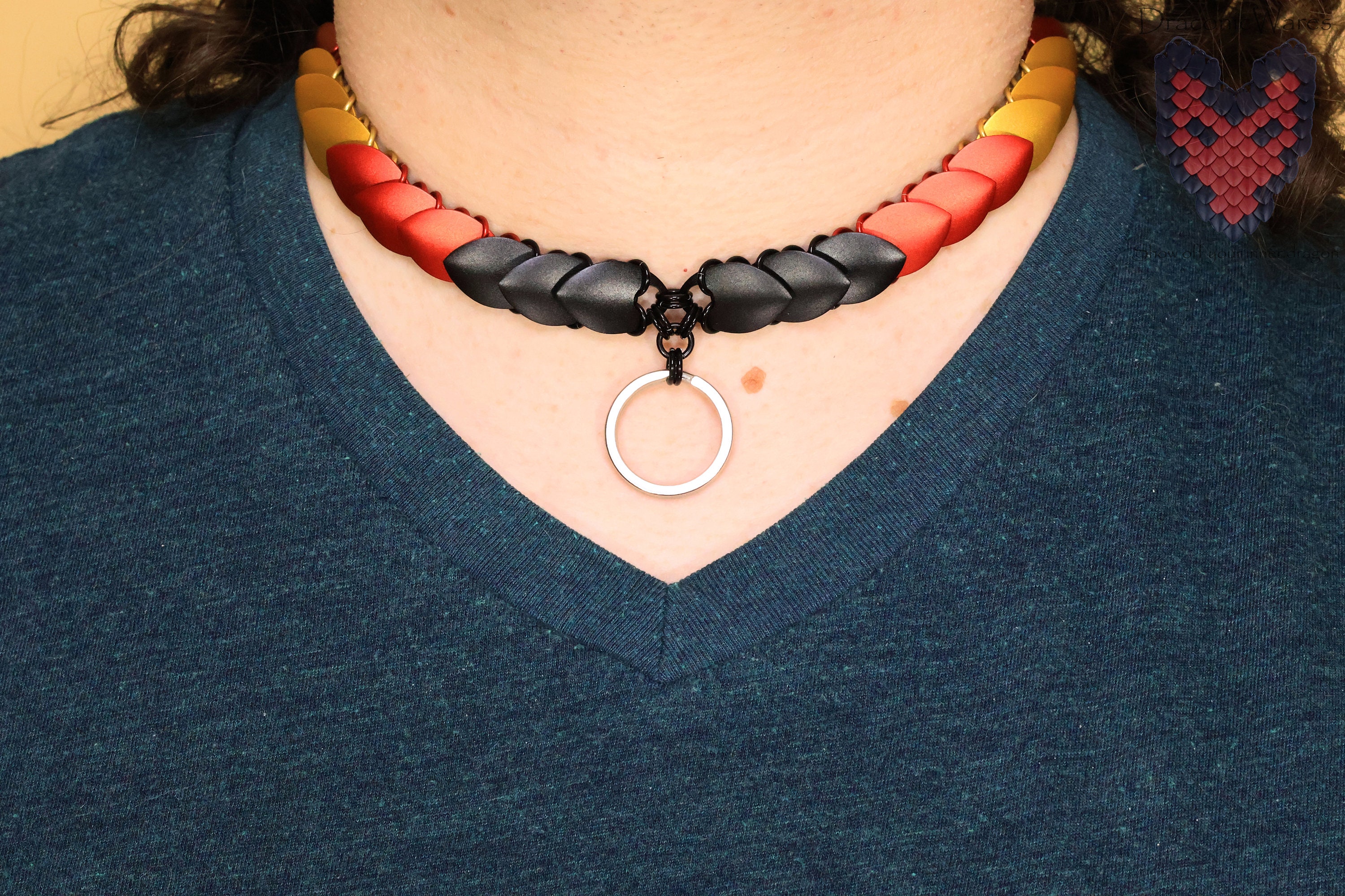 Rubber Pride Dragon Scale Choker - Premium Anodized Aluminum - Etsy