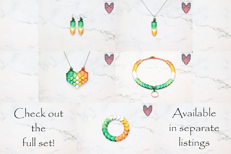 Aroallo Pride Dragon Scale Heart Necklace - Premium Anodized Aluminum ...