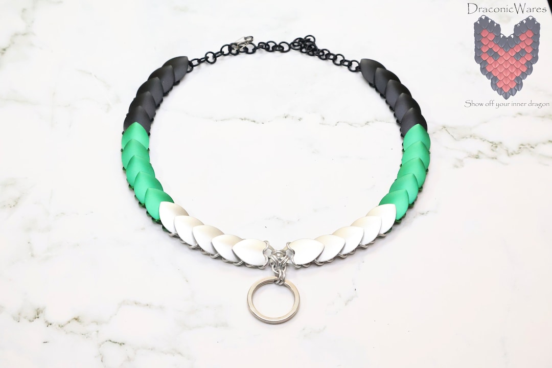 Neutrois Pride Dragon Scale Choker - Premium Anodized Aluminum - Etsy