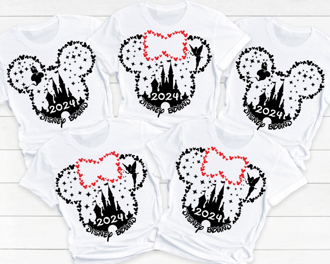 2024 Disney Bound Matching Family Shirts. Mickey Minnie Bound Disney ...