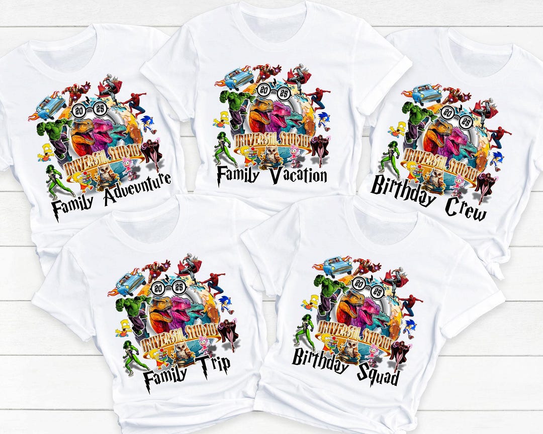 2025 Custom Universal Family Matching Shirt, Universal Family Vacation ...