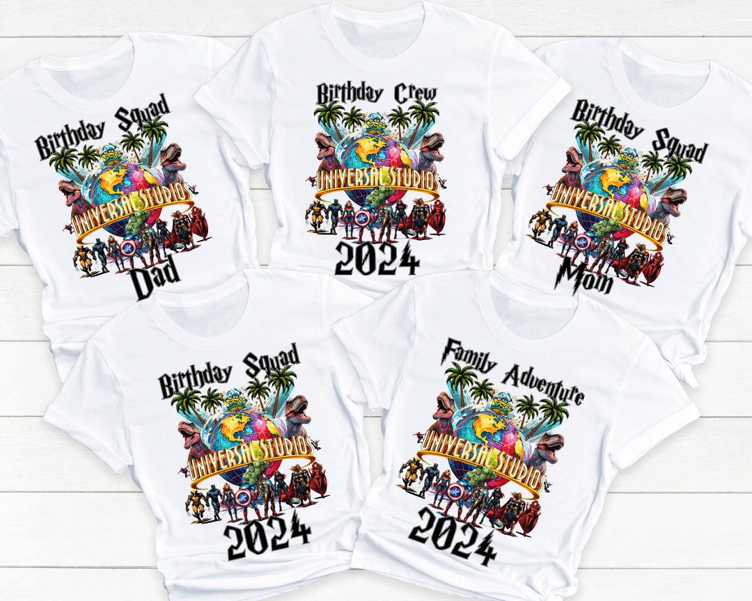 Custom Family Matching Universal Shirts, Birthday Squad Spring Break ...