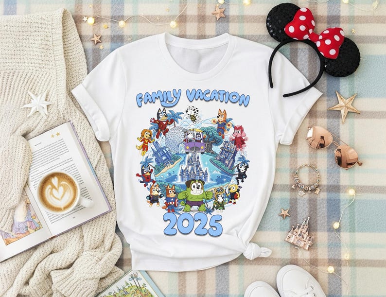 Blue Super Heroes 2026 Disney Family Vacation Matching Shirts, Birthday ...