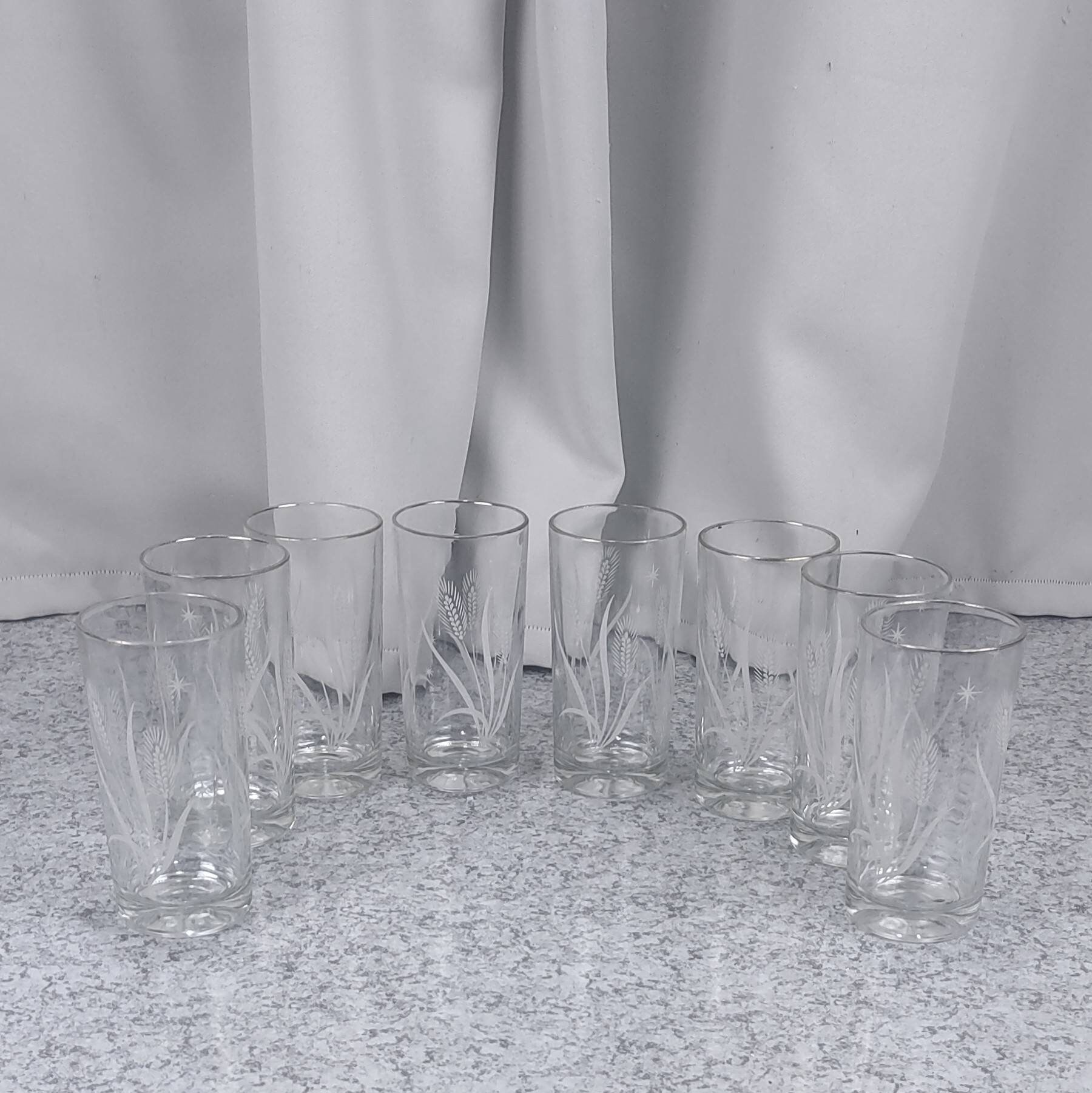 Vintage Wheat Glass Set With Caddy - Etsy