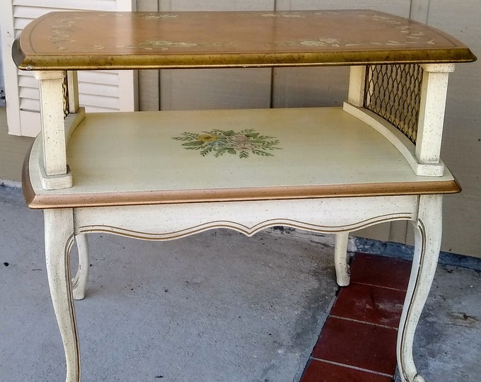 Vintage 1930s Katherine -henick French Provencial End Table With Hand ...