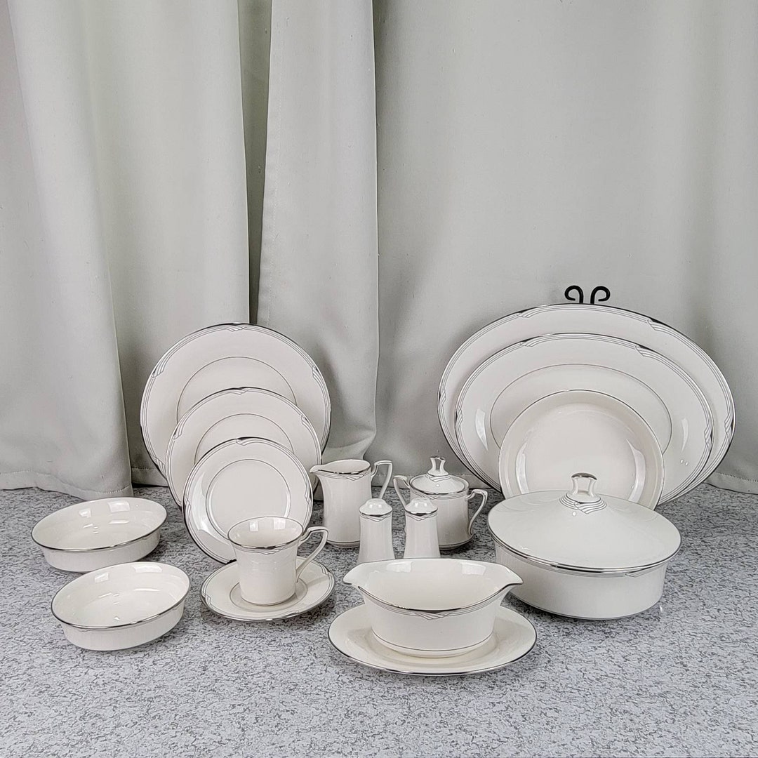 Noritake Sterling Cove China Set (104 Pieces) - 1990s Made in Japan - Etsy