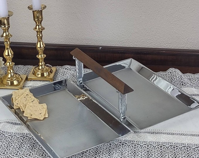 RARE - Keystonwear Chrome Plated Folding Serving Tray - Mid Century ...