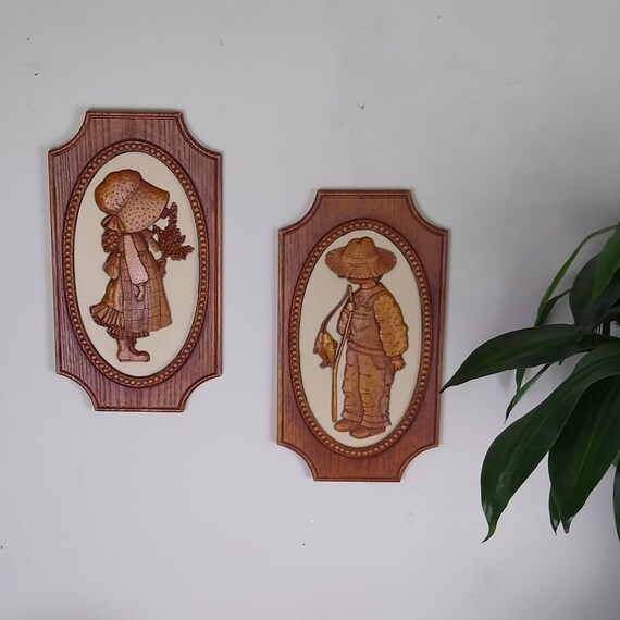 1976 Vintage Holly Hobbie and Robby Hobbie Wall Hangings - Etsy