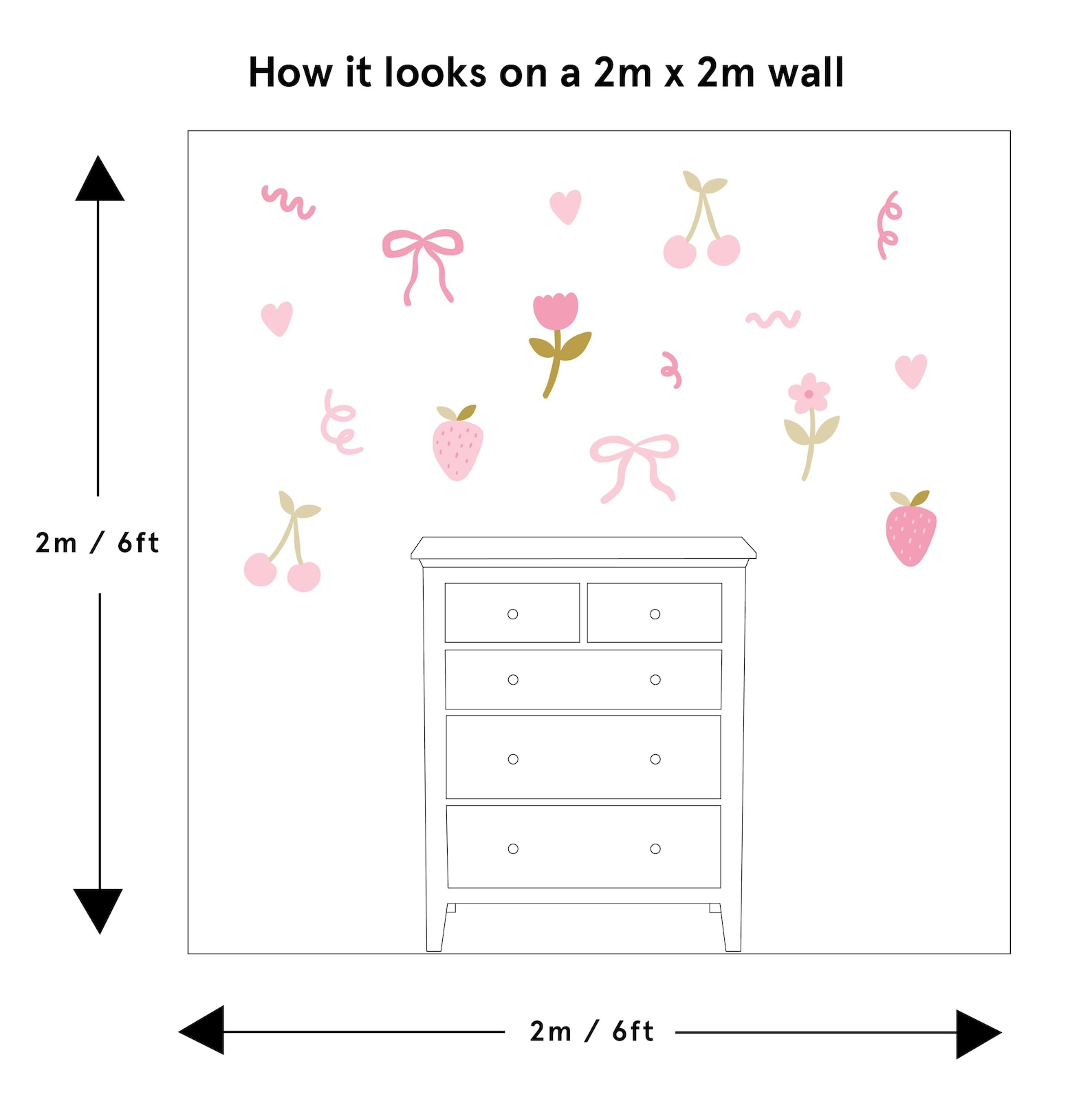 Pink Bow Fabric Wall Decals: Coquette Nursery Decor - Etsy